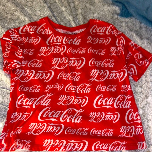 Coca Cola | Tops | Cocacola Brand Soft Material Crop Top | Poshmark